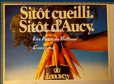 SITOT CUEILLI SITOT D'AUCY CAROTTES publicité advert | eBay