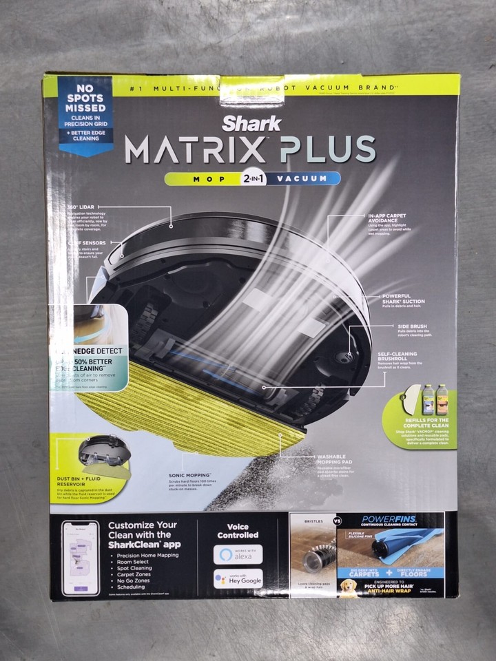 Shark Matrix Plus Ultra Mop 2-in-1 Robot Vacuum Matrix Clean HEPA ...