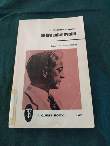 The First and Last Freedom By J. Krishnamurti | eBay