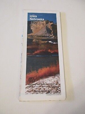 1988 AAA Iowa & Nebraska State Travel Road Map | eBay