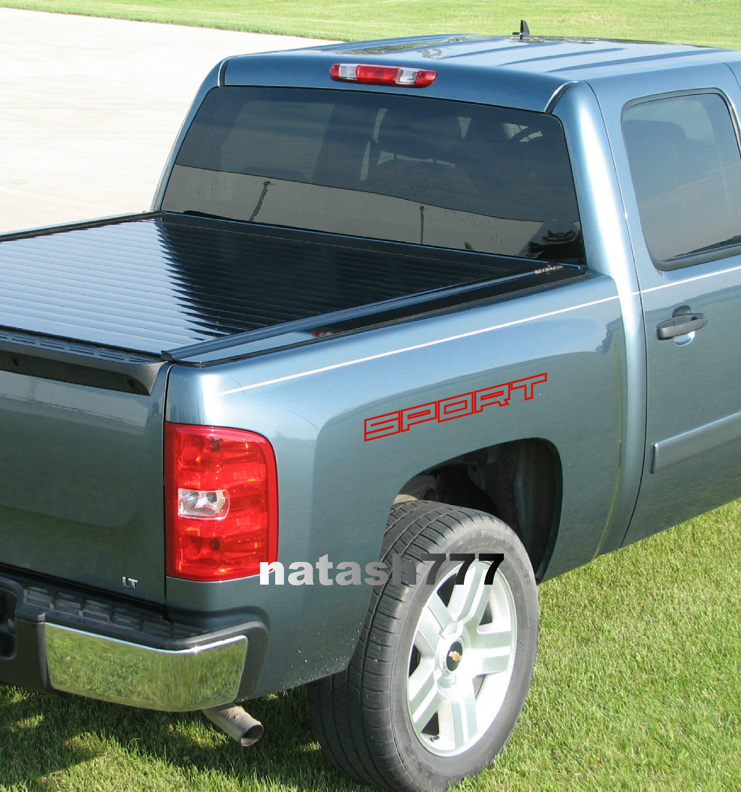 SPORT TRUCK Bed Vinyl Decal Sticker emblem logo 4x4 - RED (Fits ...