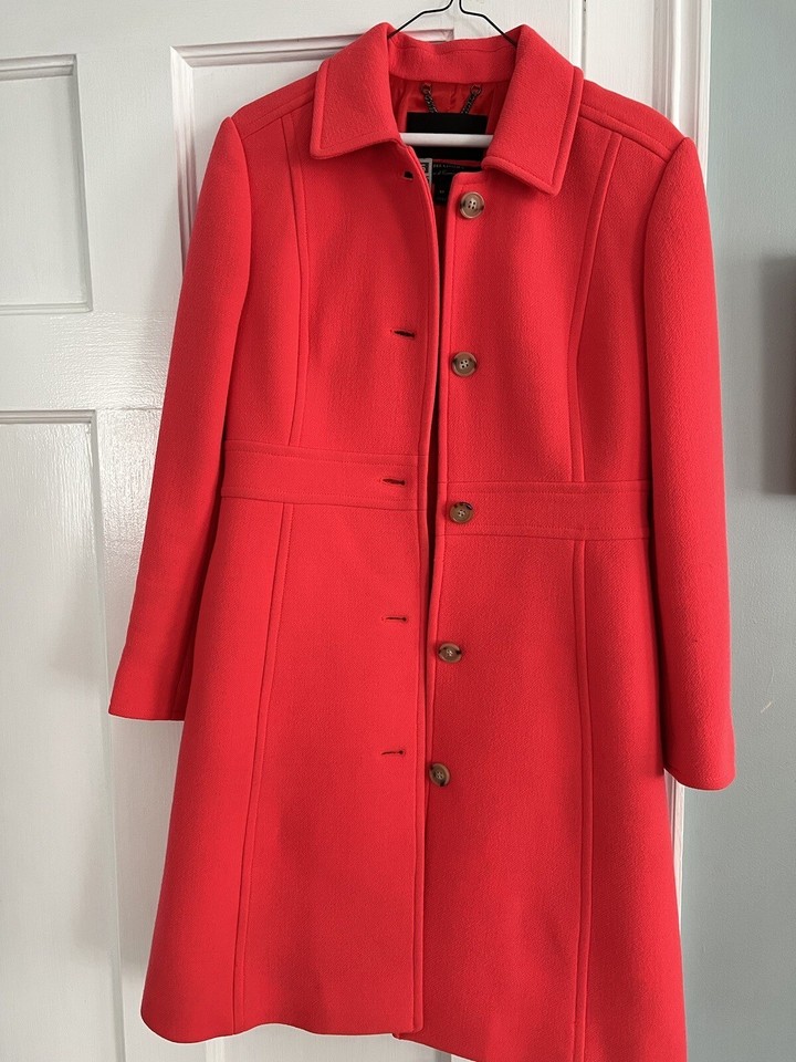 J.Crew Double-cloth Metro Lady Day Coat in Electric Red Wool Thinsulate ...