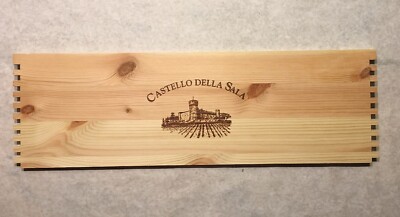1 Rare Wine Wood Panel Castello Della Sala Vintage CRATE BOX SIDE 3/19 ...