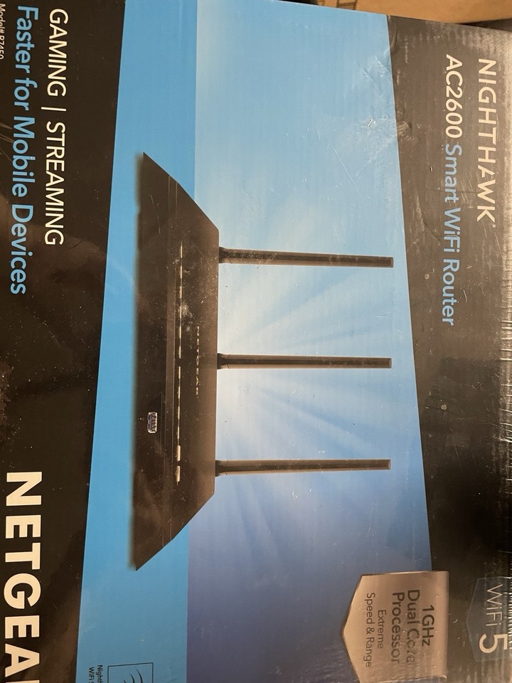 Netgear Nighthawk AC2600 Smart WIFI Router R7450 Brand NEW Sealed ...