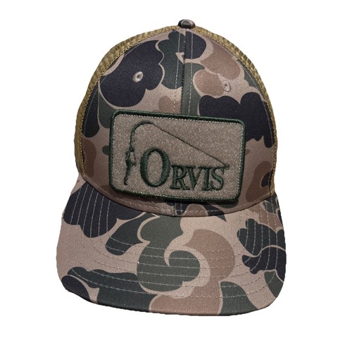 Orvis Camo Fly Drying Patch Unisex Hat Cap Mesh Snapback Trucker Hat ...