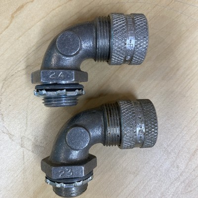 (2) HUBBELL F2 ALUMINUM CORD CONNECTOR 1/2" NPT HUB SIZE...B40 | eBay