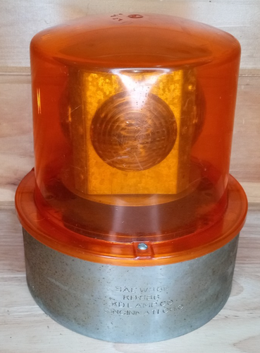 Vintage KD Lamp Co Model 886 Amber Rotating Beacon Light Cincinnati ...