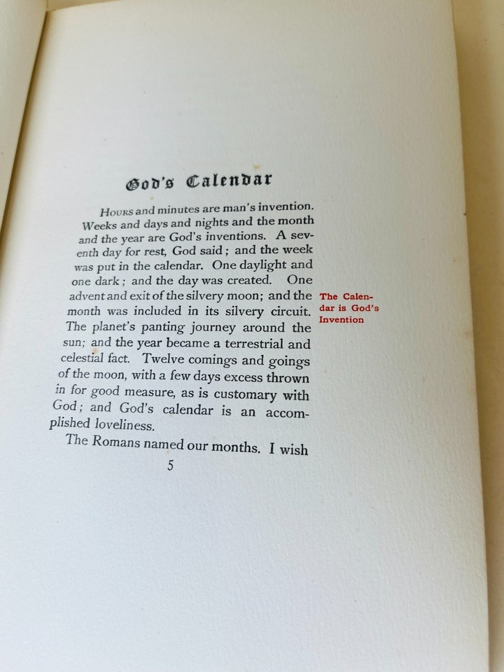 God's Calendar by William A. Quayle 1907 Jennings and Graham | eBay