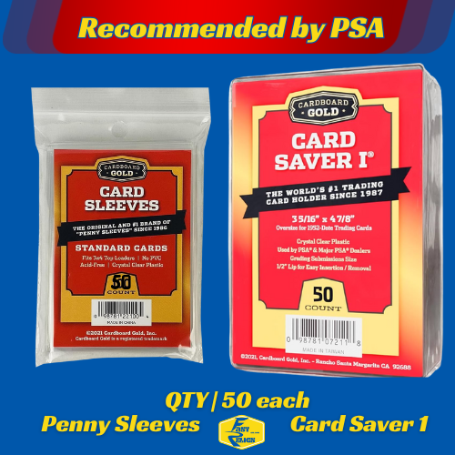 Cardboard Gold Card Saver I (1) Semi Ridged + Penny Sleeve PSA Endorsed ...
