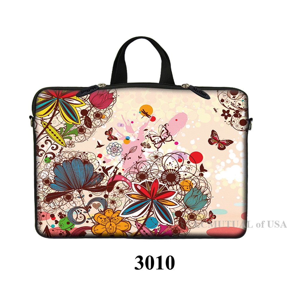 Neoprene Laptop Computer Case Bag with Hidden Handle Fit 10 inch to 17. ...