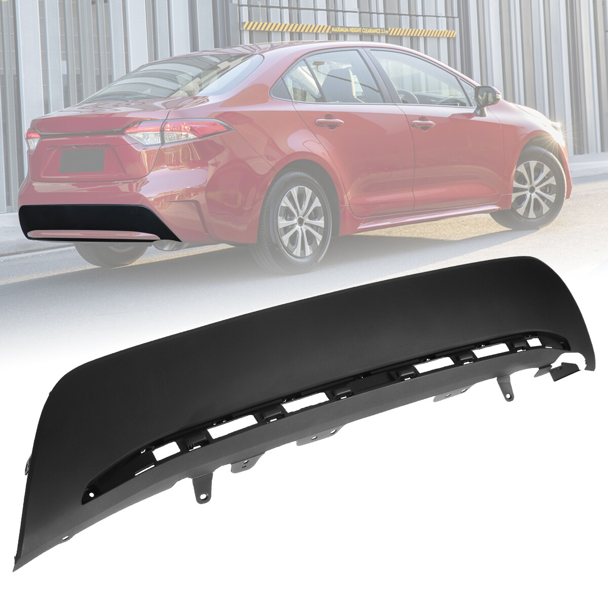 Rear Bumper Lower Cover For 2020 2021 Toyota Corolla LE XLE Replace ...