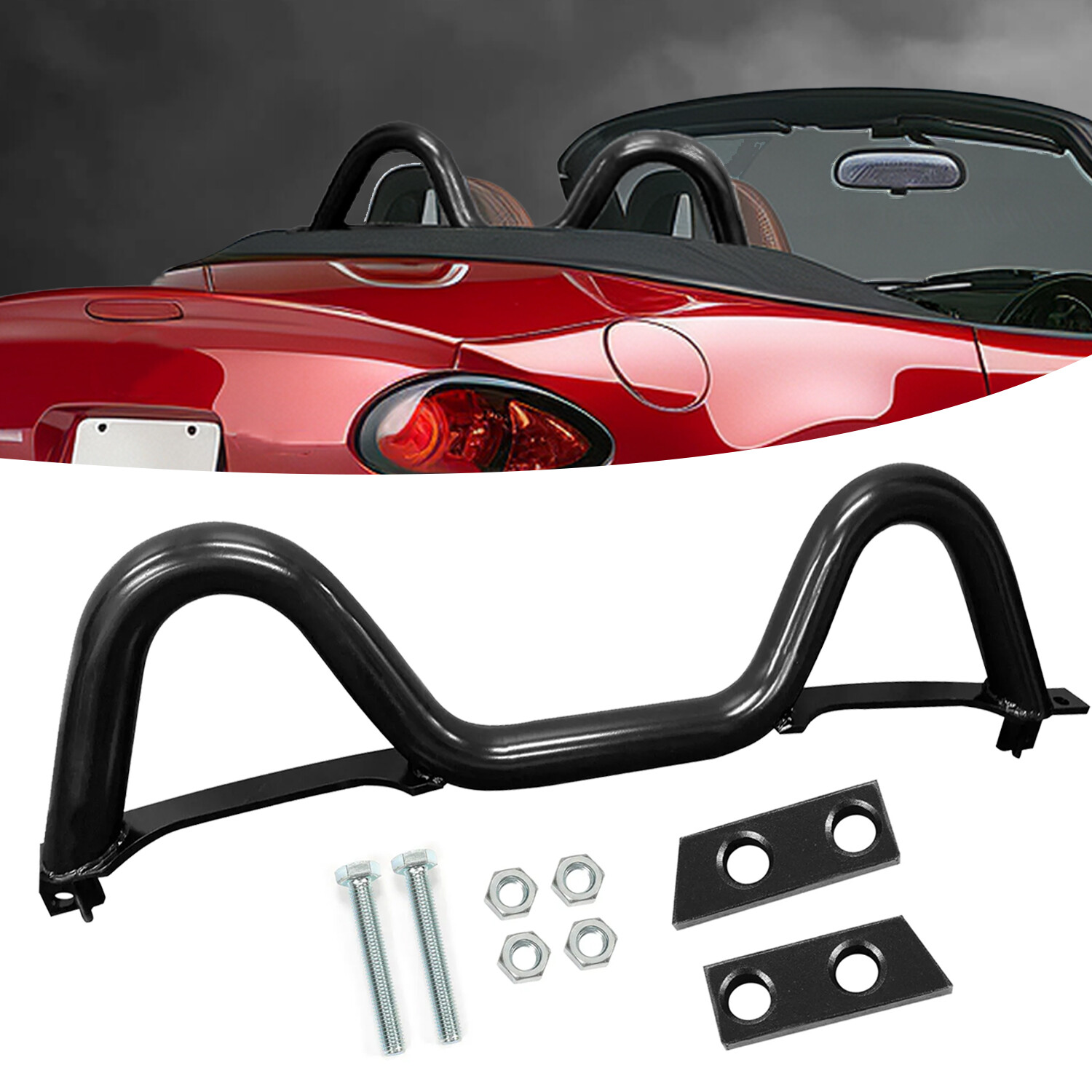 For 90-05 Mazda Miata MX-5 NA NB JDM Bolt On Roll Over Style Bar Twin ...