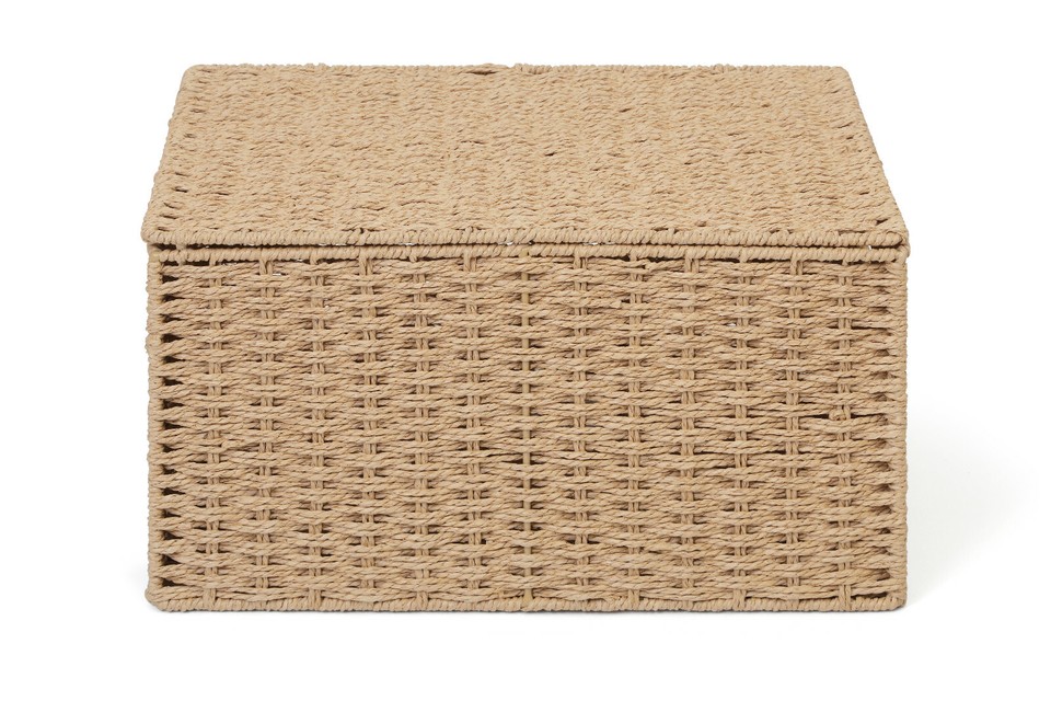 Arpan Natural Paper Rope Storage Baskets Boxes Hampers with Lids WB ...