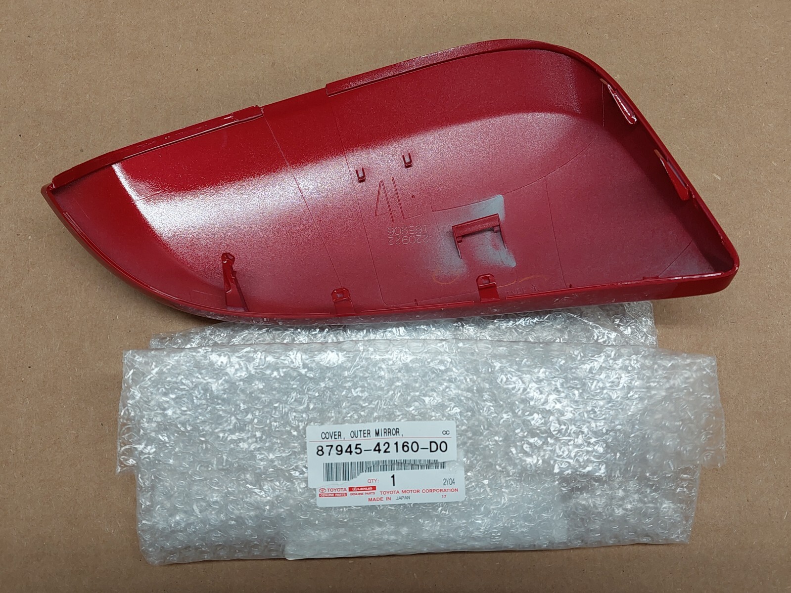 TOYOTA 4RUNNER RAV4 OUTER MIRROR COVER DRIVER'S SIDE RED 87945-42160-D0 ...