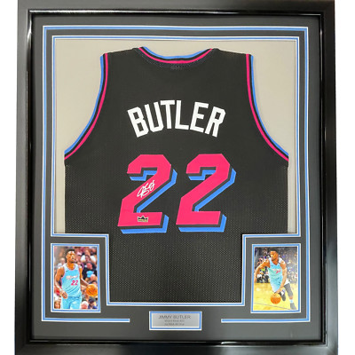 Framed Facsimile Autographed Jimmy Butler 33x42 Black City Reprint ...