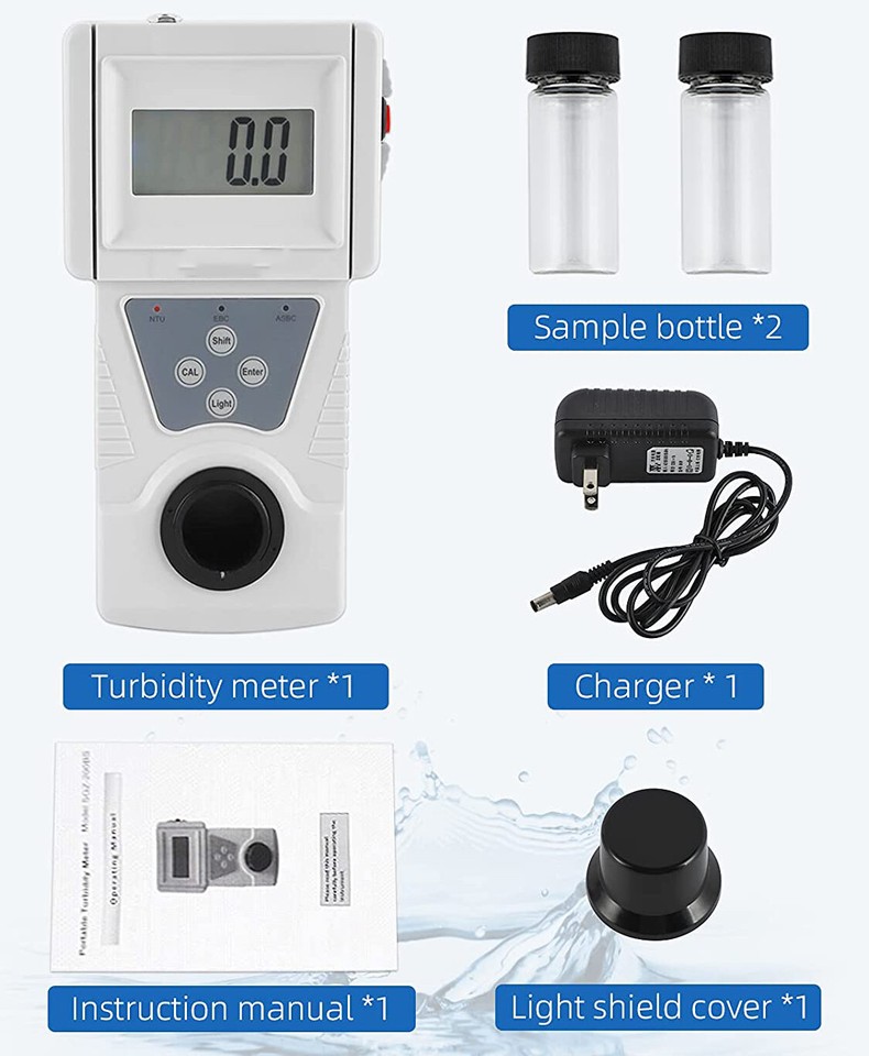 Turbidity Meter Portable Turbidimeter Calibration Solution Range 0-200 ...