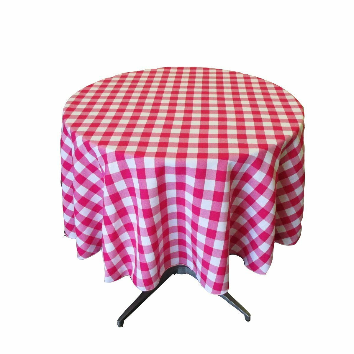 Round Checkered Tablecloth 30",36", 45", 54", 58" Restaurant, coffee ...