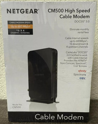 NETGEAR Cable Modem CM500 | Compatible With Xfinity Spectrum Cox DOCSIS ...
