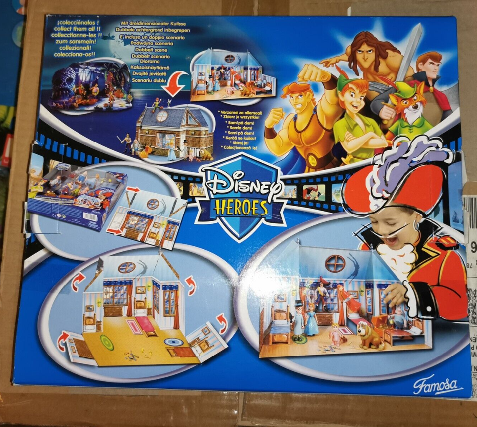 Famosa Disney Peter Pan Wendy Michael Tinkerbell Hook Darling Mansion ...