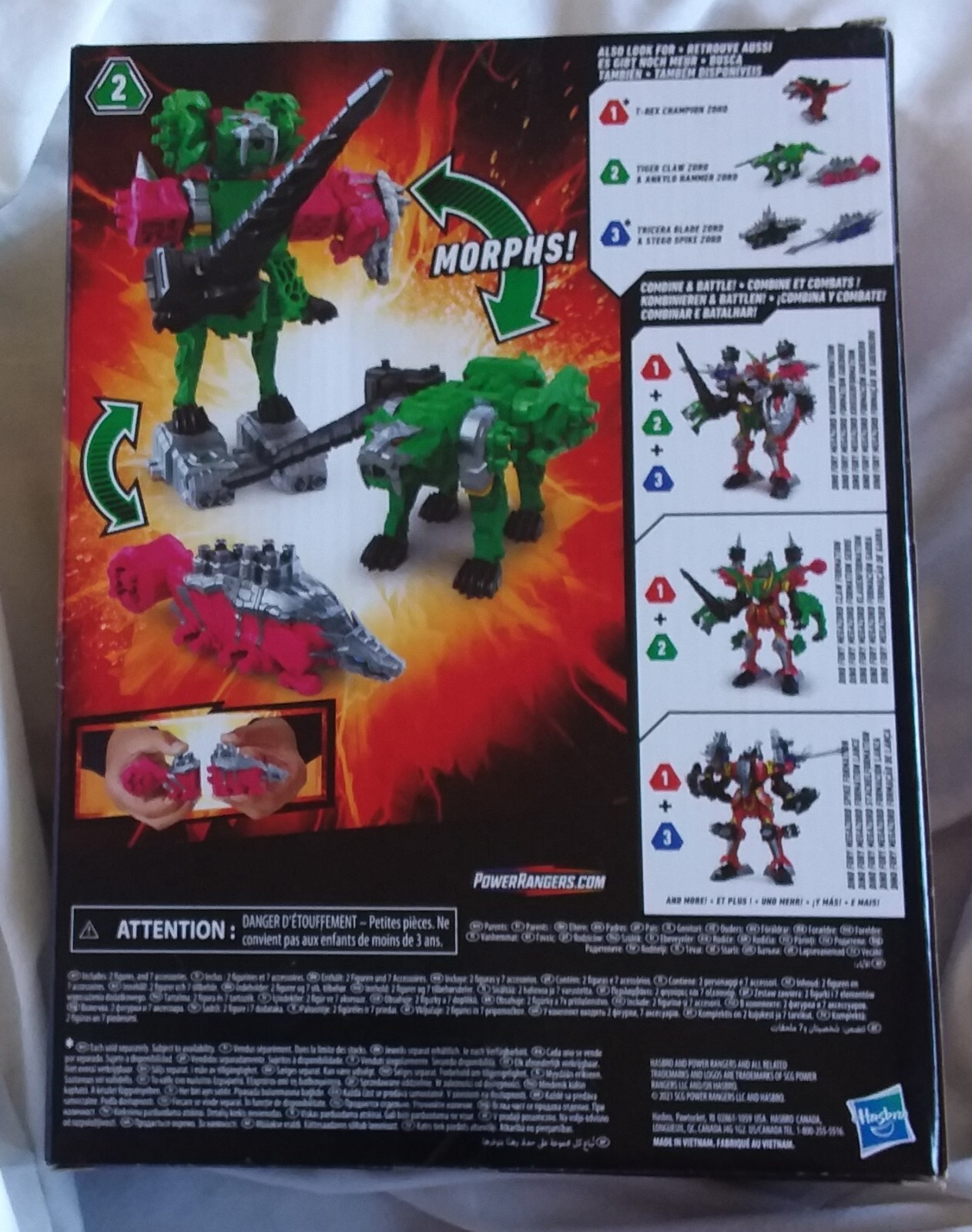 Power Rangers Dino Fury Ankylo Hammer & Tiger Claw Zord Linx Figure ...