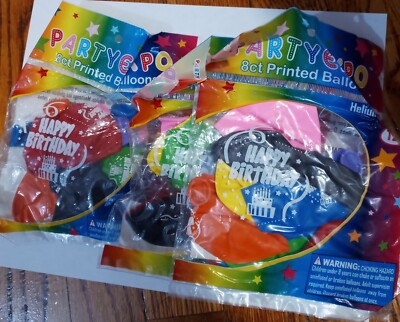 new 3 pack 12 inch mixed color balloons happy birthday | eBay