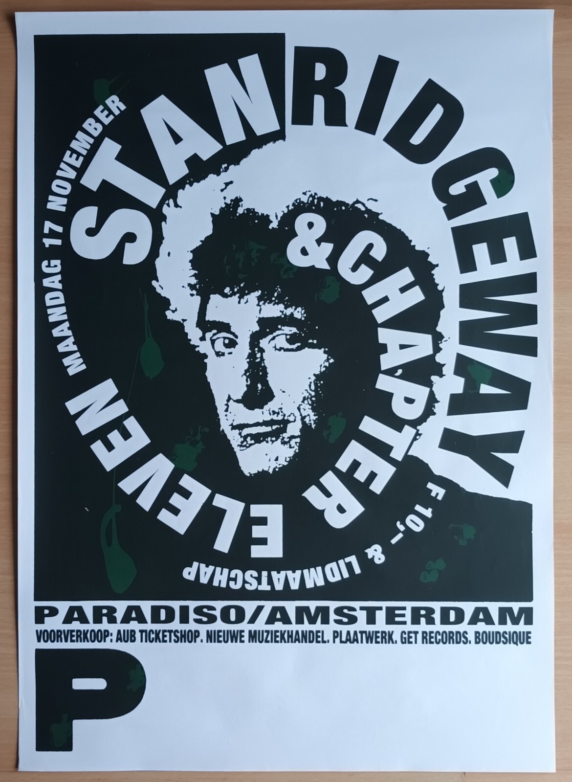 Stan Ridgway ORIGINAL Amsterdam '80s Concert POSTER Wall of Voodoo ...