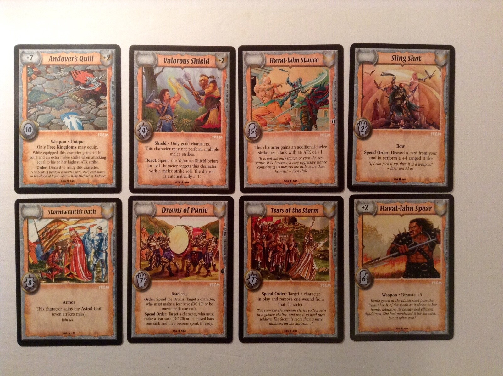 Warlord Saga of the Storm Cards 8 Cards AEG 2001 - 2004 | eBay