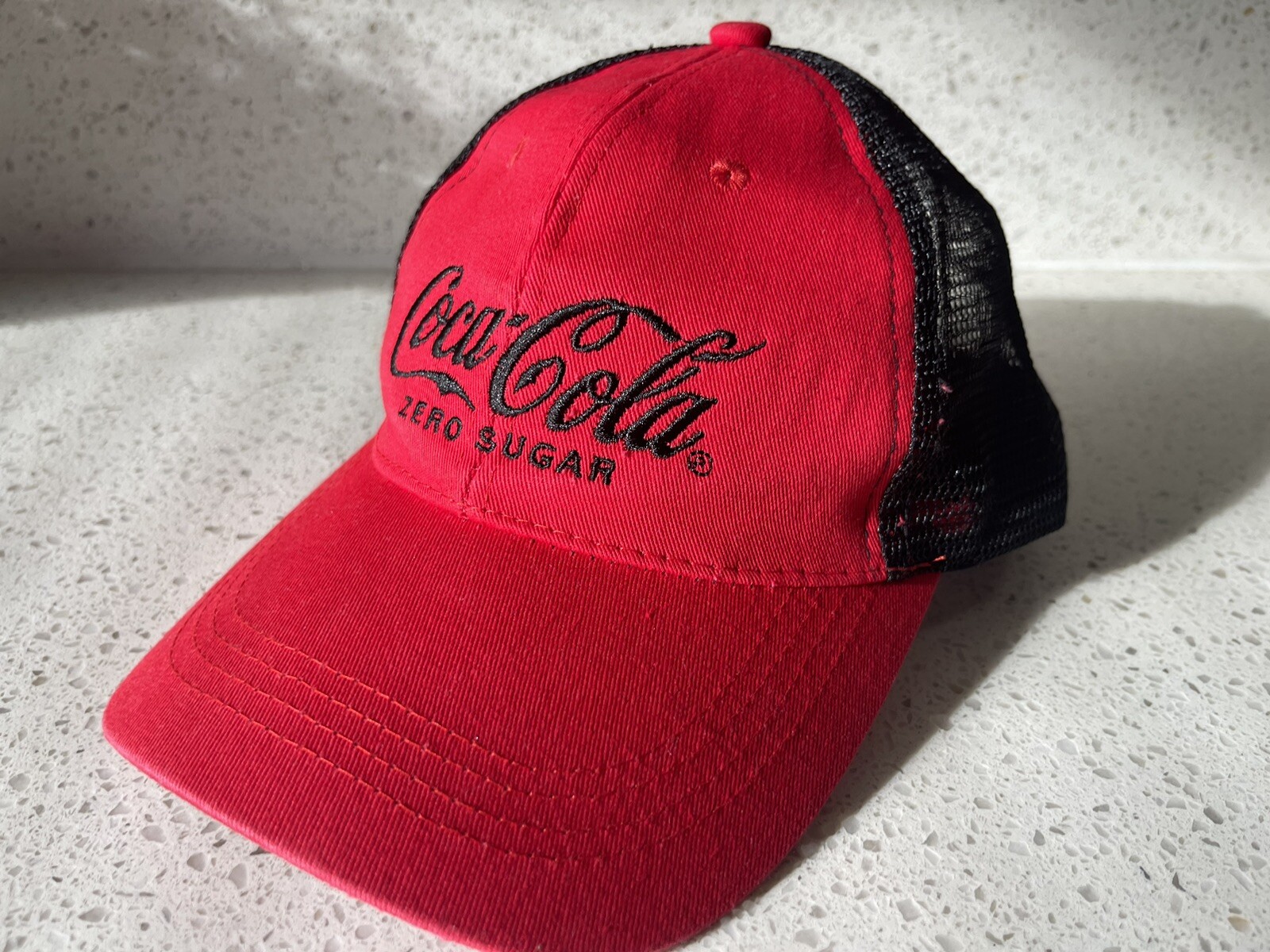 Coca Cola Embroidered Adjustable Cap Hat Black Red - Gem
