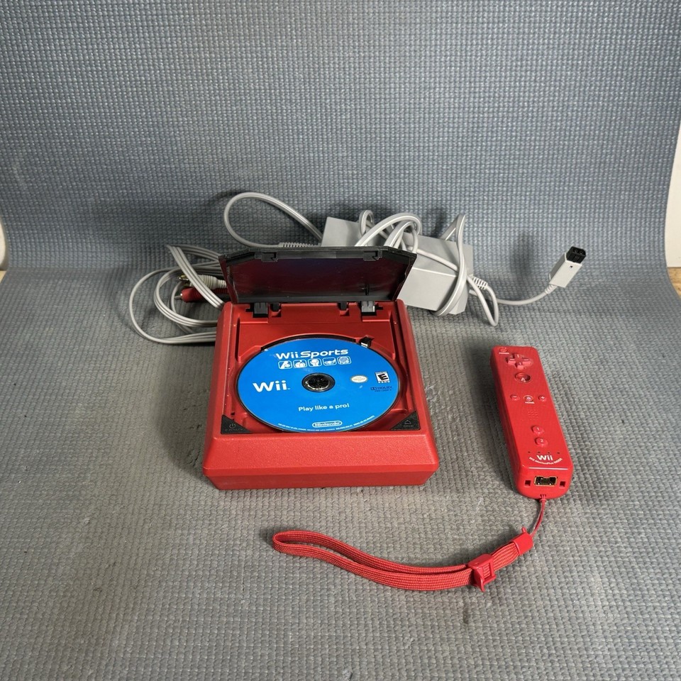 Nintendo Wii Mini Console RVL-201 Red Console Wii Sports Bundle Tested ...