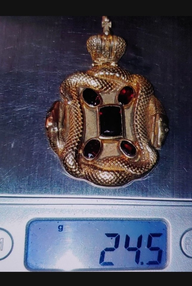 (Karl Faberge 84) Antique Rare Faberge KF 18k FieldGold/Silver ...