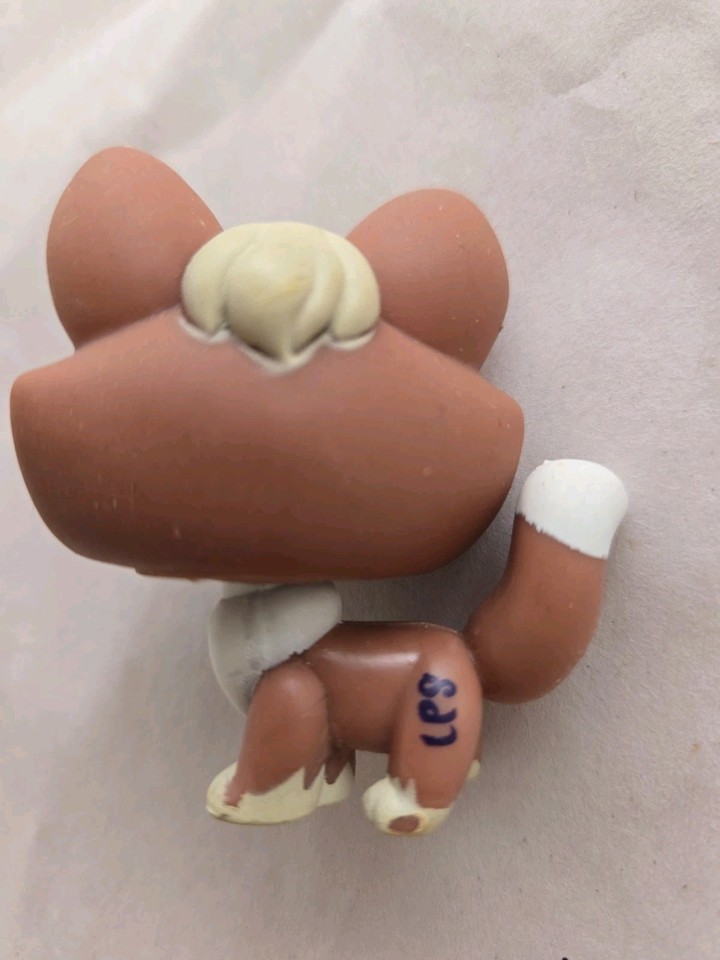 Authentic Littlest Pet Shop Red Fox #1126 LPS Brown Beige White Teal ...