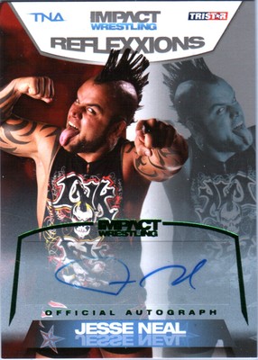TNA Jesse Neal 2012 Reflexxions GREEN Authentic Autograph Card SN 1 of ...