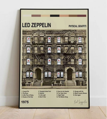~HOT!~ Vintage Led Zeppelin Physical Graffiti Album Poster Wall Art ...
