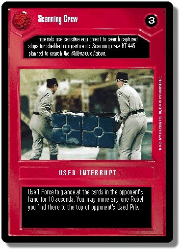 SWCCG: Scanning Crew [Ungraded] Premiere SW Star Wars CCG Decipher | eBay