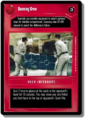 SWCCG: Scanning Crew [Ungraded] Premiere SW Star Wars CCG Decipher | eBay