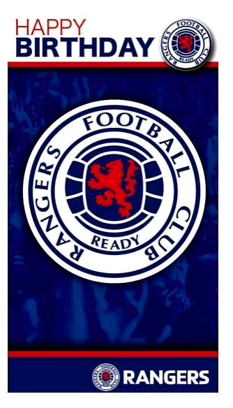 Rangers Football Club Happy Birthday Card With Badge Ra001 | eBay