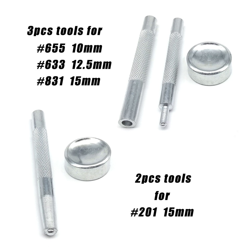 No Sew Snap Button Press Stud Leather Bag Coat Popper Rivet Fastener ...