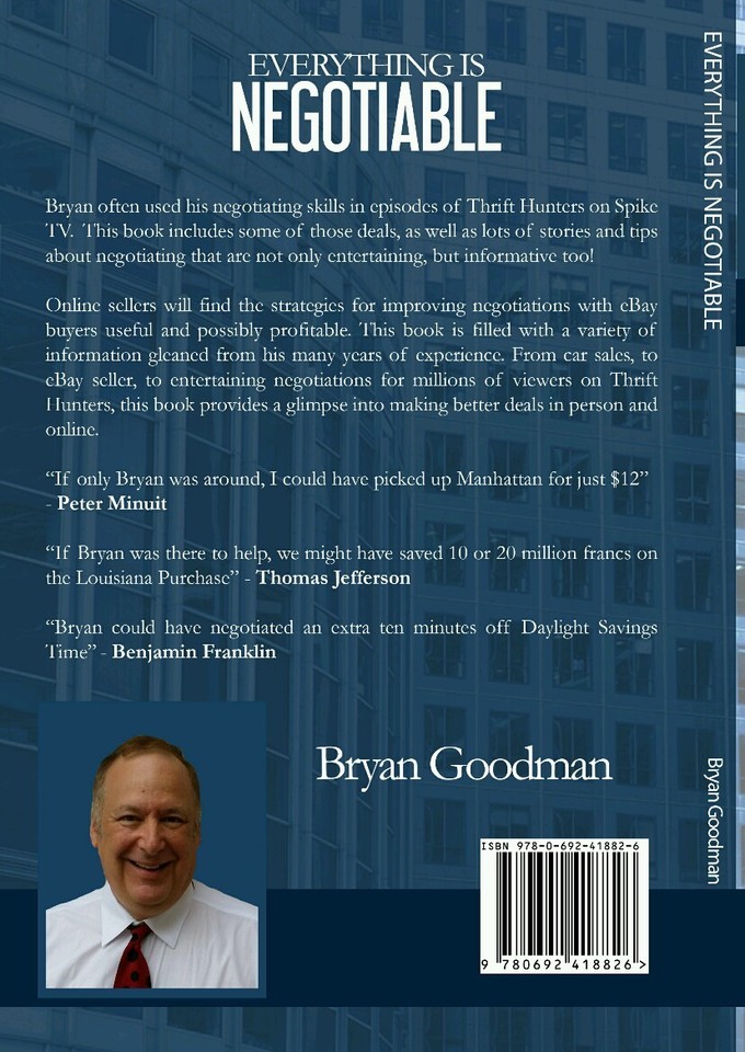 Everything is Negotiable book by Bryan Goodman Star of Thrift Hunters ...
