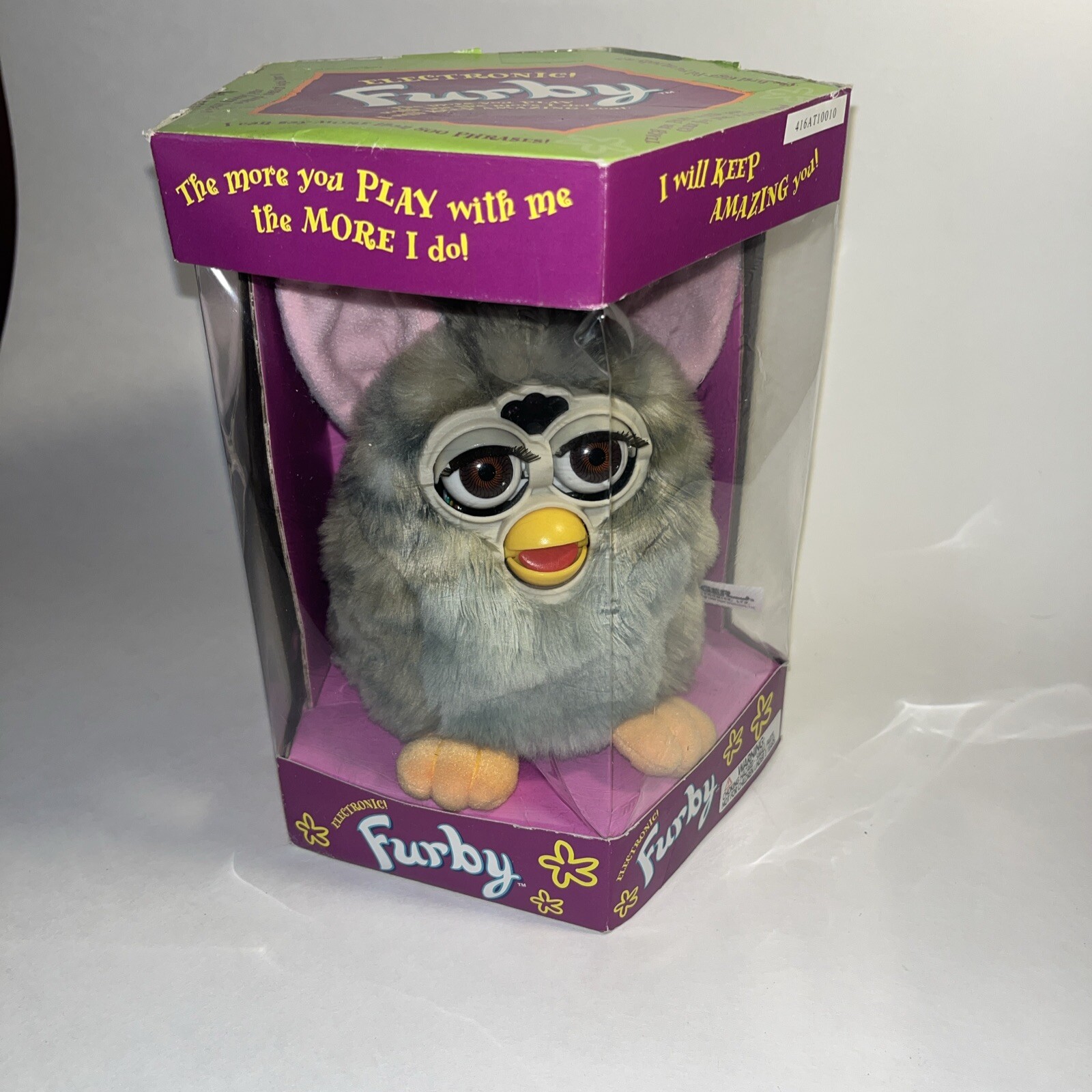 VINTAGE 1998 ELECTRONIC FURBY GRAY & WHITE MODEL 70-800 NEW IN BOX! | eBay