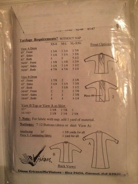 Skye Lines Sewing Pattern #105 by Diane Ericson Sizes XS to XXL - UNCUT ...