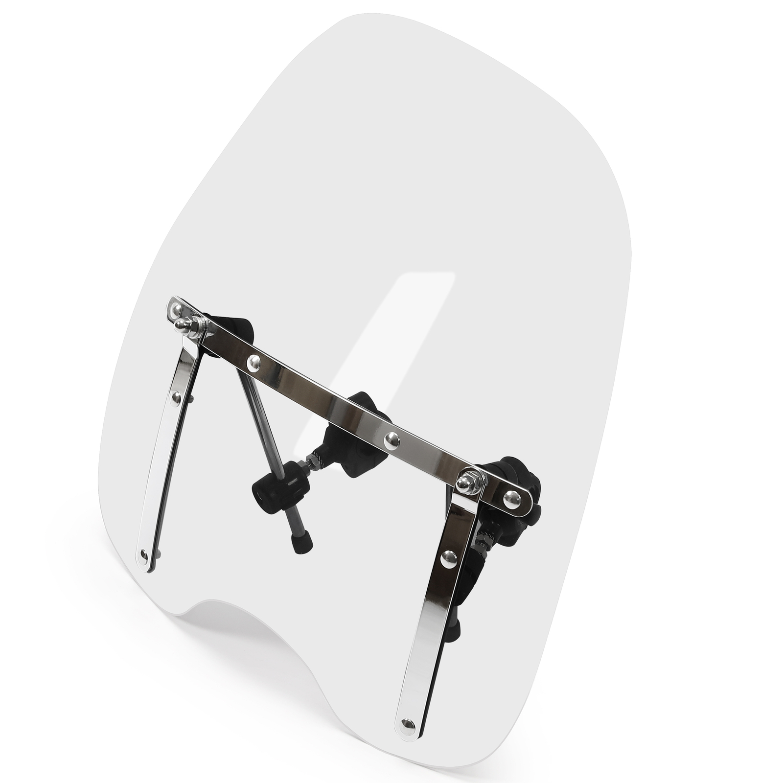 19"x17"Large Clear Motorcycle Windshield Universal Fit 7/8'' 1'' 1.25 ...