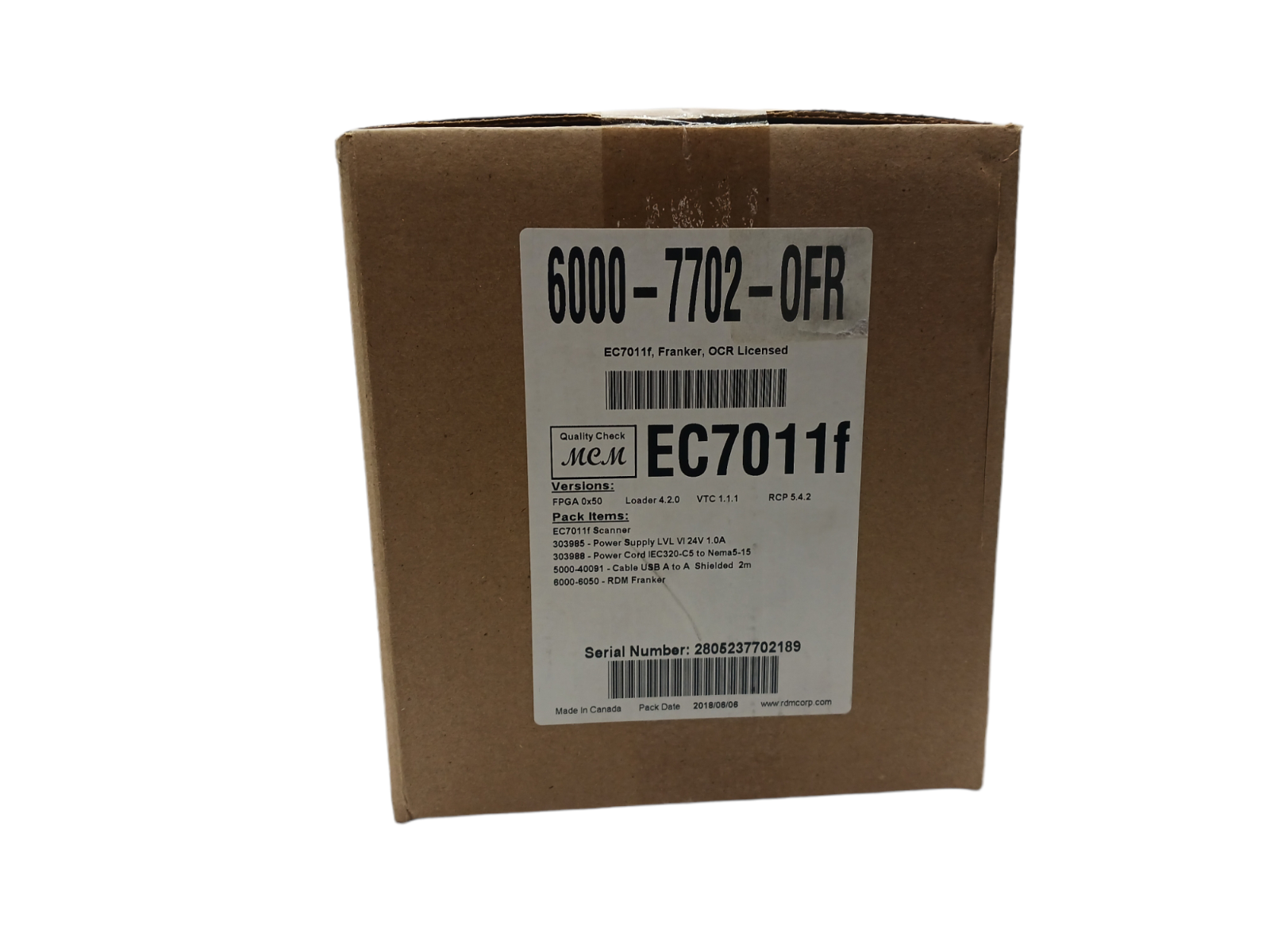 RDM EC7011F Dual Sided Check Scanner for sale online | eBay