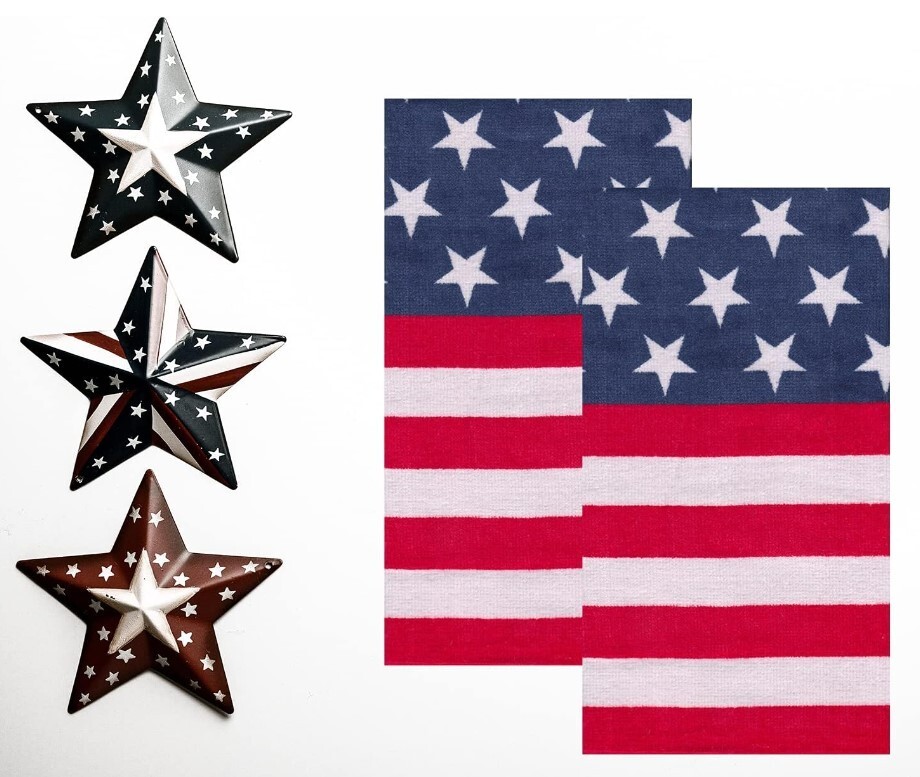 Americana American Flag Terry Cloth 2-Pack Kitchen Towels Set | eBay