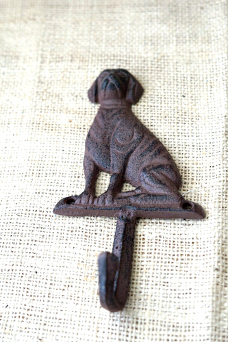 Cast Iron Antique Style DOG Coat Hooks Hat Hook Rack Towel LAB ...
