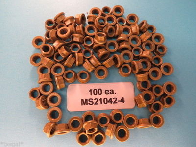 MS21042-4 Reduced Hex Head Aircraft Lock Nuts (100) | eBay