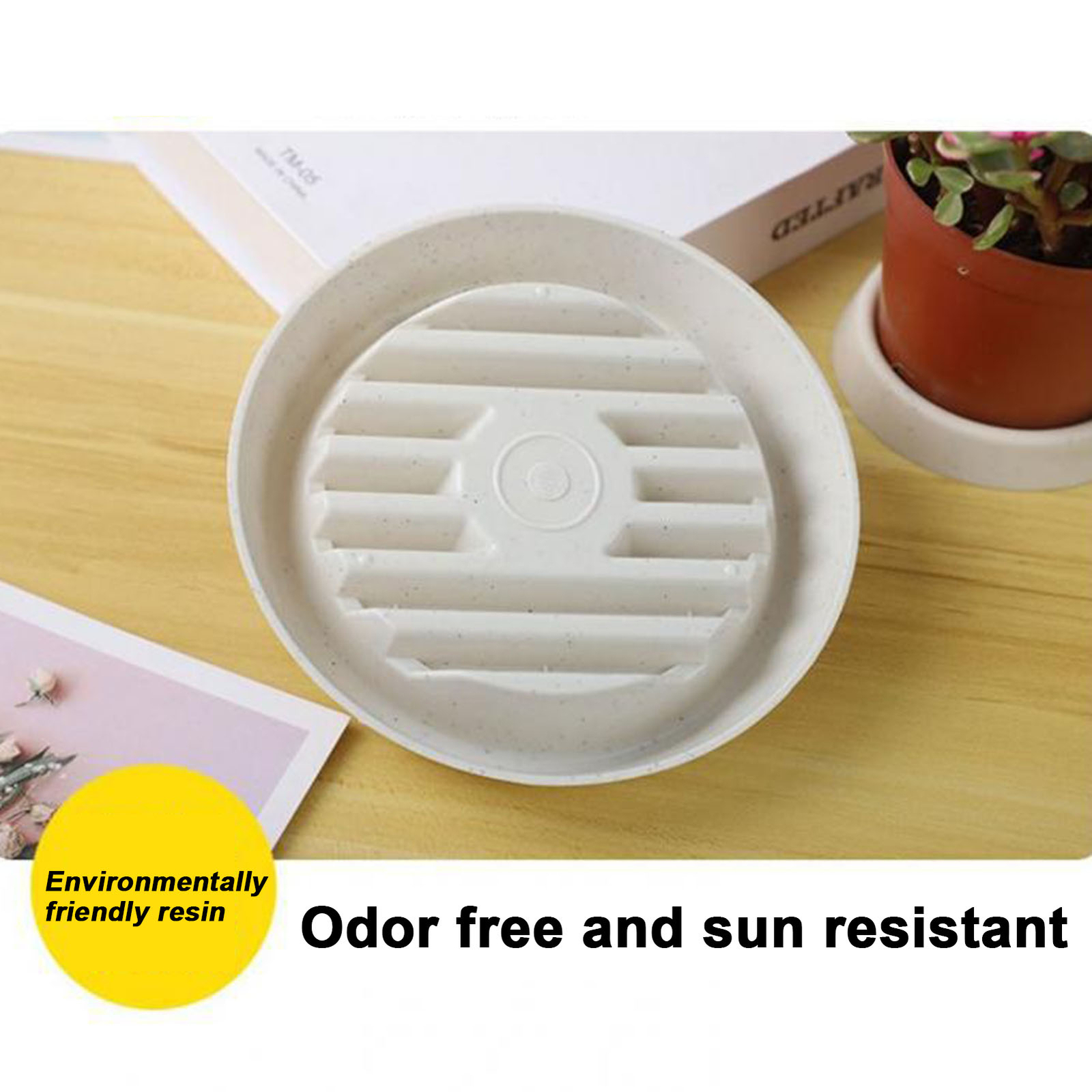 Wave Design Flower Pot Tray Easy to Drain Round Planter Drainage for ...