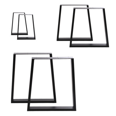 Industrial Trapezium Frame Pair Metal Table Legs Bench Desk Chairs ...