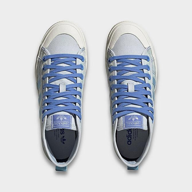 ADIDAS NIZZA 2" HIGH PLATFORM LOW LACE-UP SNEAKERS WOMEN SHOES BLUE ...