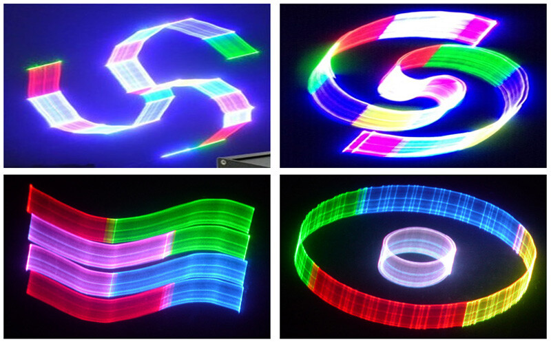 1500MW ILDA SD card RGB 3D full color animation pattern laser stage ...