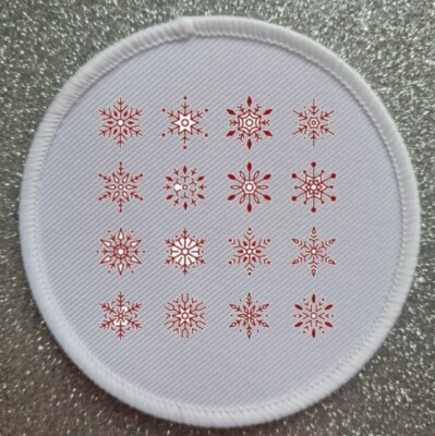 3" Snowflake Snowflakes Winter Christmas Iron / Sew on Patch Badge ...